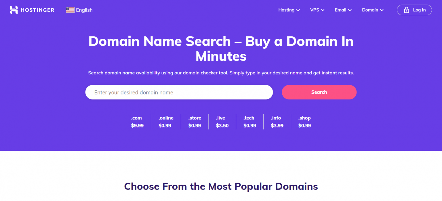 Hostinger Domain Search [2025] | Domain Checker Tool - How to Find a ...